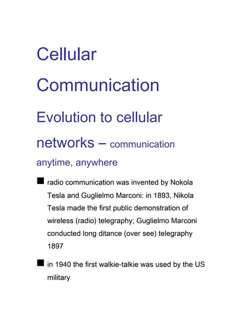 Cellular communication | PPT