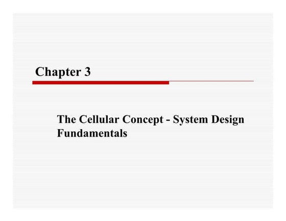 ELEMENTS OF CELLULAR RADIO SYSTEM DESIGN | PPT