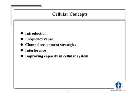 Presentation on cellular concept | PPT