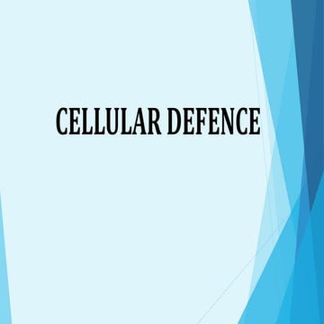 Cellular defences | PPTX