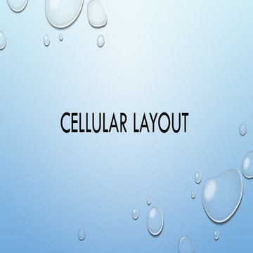 Cellular LayOut | PPTX