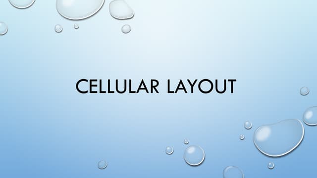 Cellular LayOut | PPTX