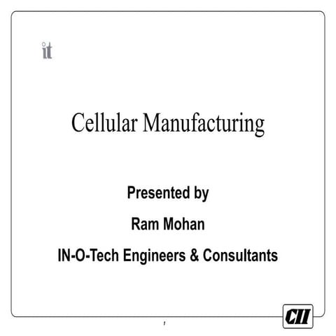 Cellular manufacturing | PPT