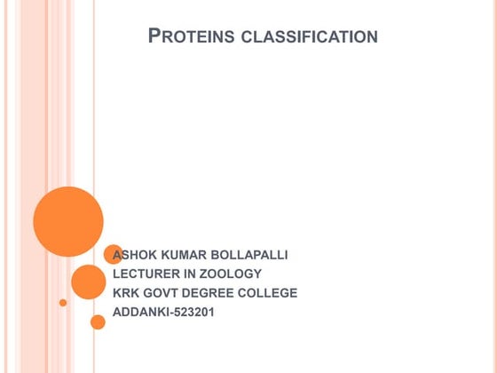 Proteins | PPTX | Biological Sciences | Science
