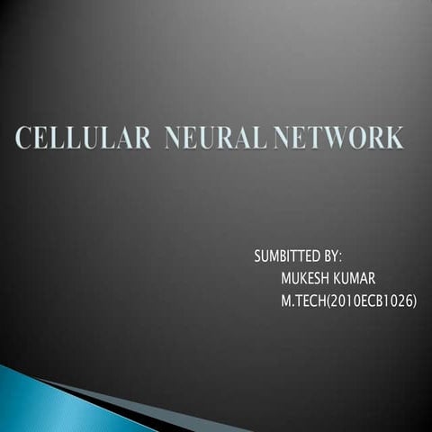 Cellular neural | PPTX