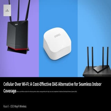 Cellular Over Wi-Fi A Cost-Effective DAS Alternative for Seamless ...
