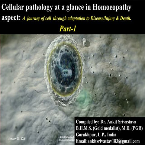 Cellular pathology at a glance in homoeopathy aspect part-1 | PPT