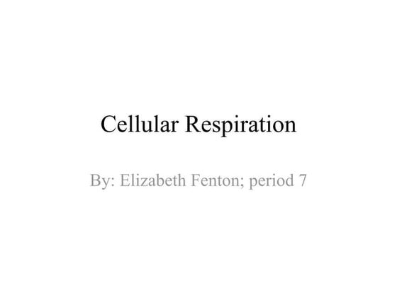 Ch. 9 Cellular Respiration Notes | PDF