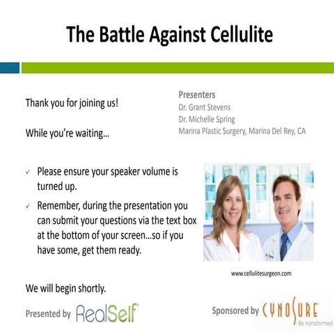Cellulite treatment webinar slides final (1) | PPTX