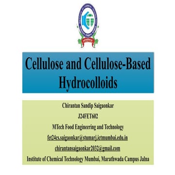 Cellulose and Cellulose Based Hydrocolloids.pptx
