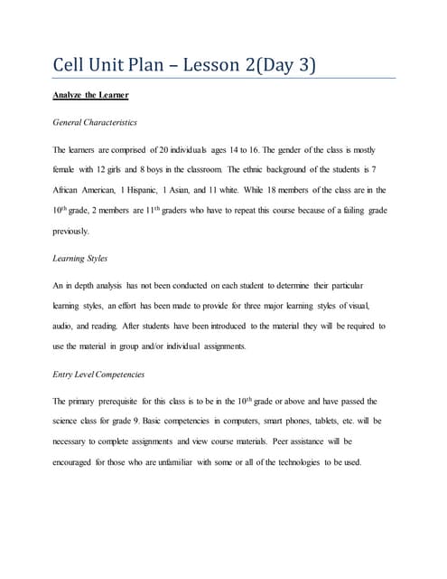 Day 2 Lesson Plan | PDF