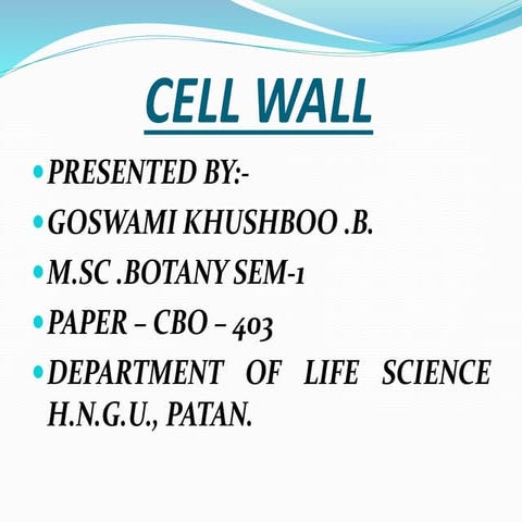 Cell wall | PPTX