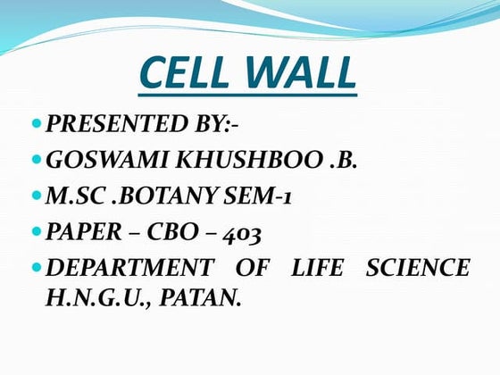 Cell wall structure and function | PPT