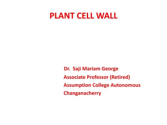 Cell wall structure and function | PPTX | Biological Sciences | Science