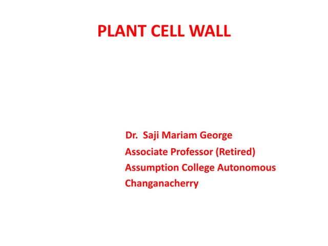 Cell wall structure and function | PPTX | Biological Sciences | Science