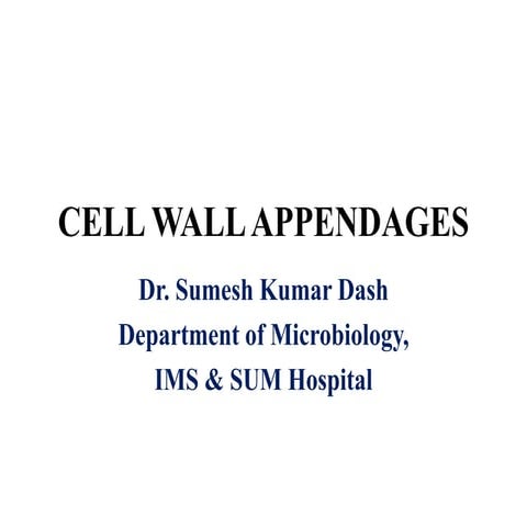 Cell wall appendages | PPTX