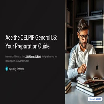 Ace the CELPIP General LS: Your Preparation Guide | PPT