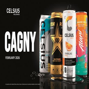 Celsius Energy Drink Presentation for CAGNY 2026 | PDF