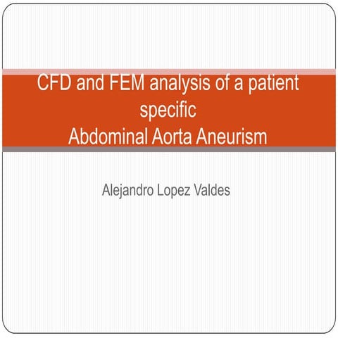 FEM CFD Aneurism Analysis | PPT