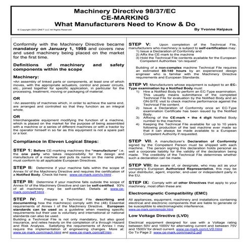 Ce marking guidelines | PDF