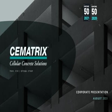 Cematrix presentation August 2021 | PDF
