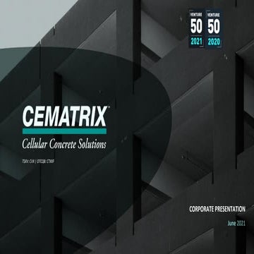CEMATRIX Presentation, June 2021 | PDF