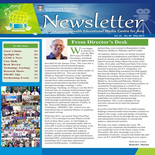 CEMCA Newsletter V1 N2- May2015 | PDF