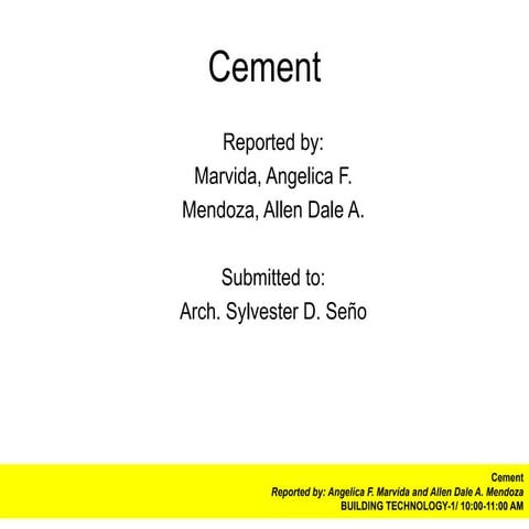Bt 1: Cement | PDF
