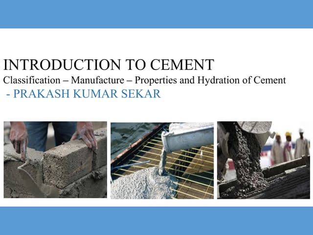 Manufacturing of portland cement | PPTX