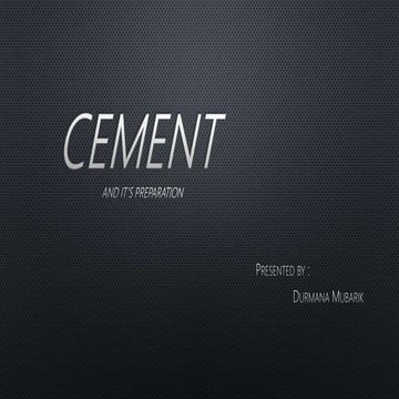 Cement | PPTX