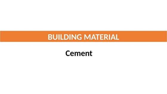 Powerpoint presentation on CEMENT {PPT} | PPTX | Geology | Science