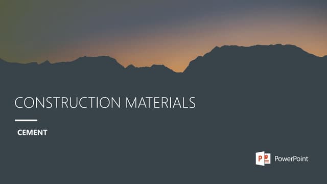 Powerpoint presentation on CEMENT {PPT} | PPTX | Geology | Science