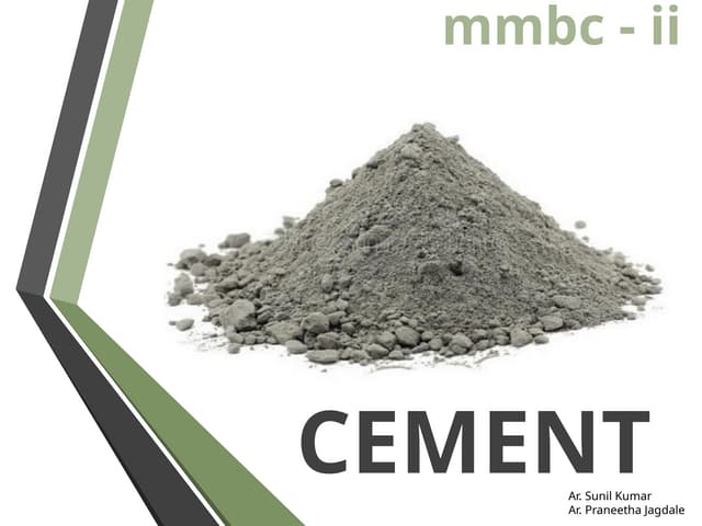 Powerpoint presentation on CEMENT {PPT} | PPTX