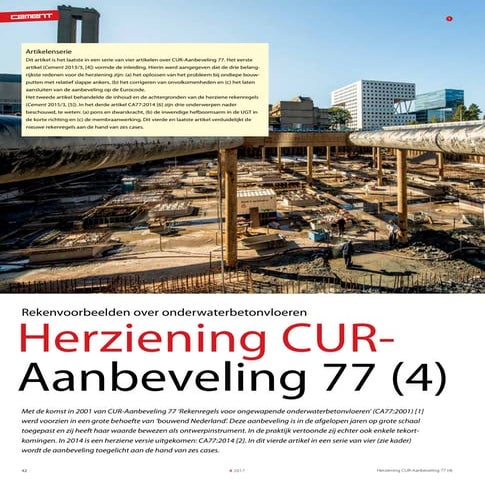 Cement 2017/4: Herziening CUR- Aanbeveling 77 - Rekenvoorbeelden | PDF