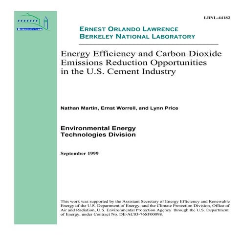 Energy Efficiency Measures in Cement Industries | PPTX