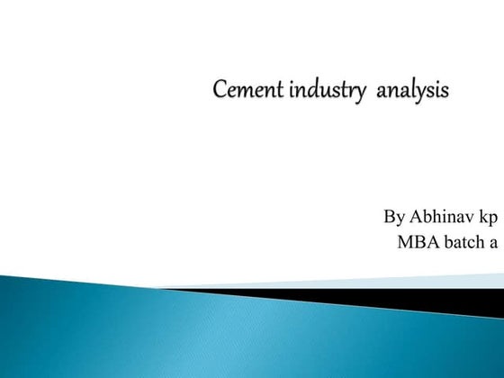 Jk cement COMPANY ANALYSIS | PPT