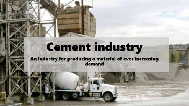 Introduction to Cement | PPTX