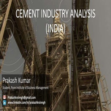 Cement Industry Analysis (India) | PPTX