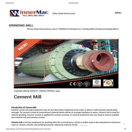 Cement mill | PDF