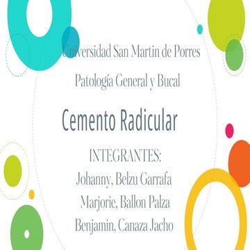 4 Cemento, características, funciones, partes. UNSIS | PPTX