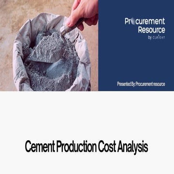 Latest Comprehensive Cement production Cost Report | PDF