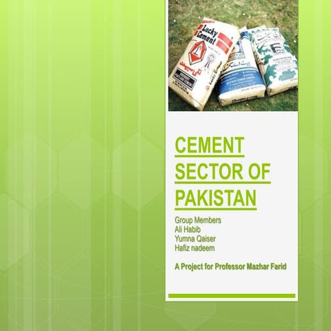 Cement sector of pakistan | PPTX