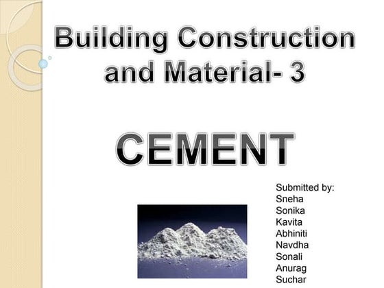 Powerpoint presentation on CEMENT {PPT} | PPT