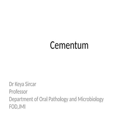 Cementum | PPT