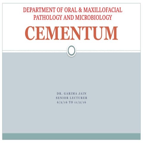 Cementum | PPT