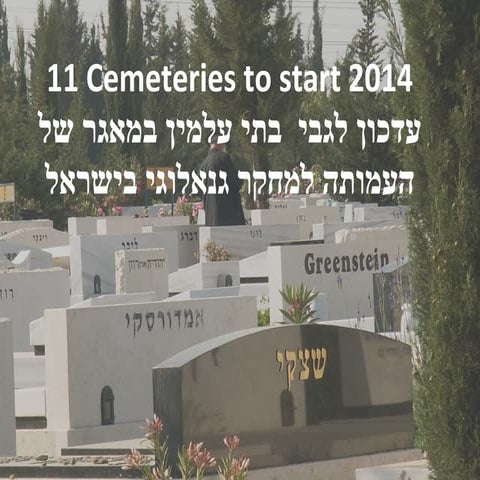 Cemeteries You Can Search in Israel 2014 | PPT
