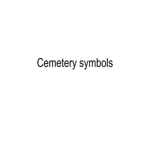 Cemetery Symbols | PPT