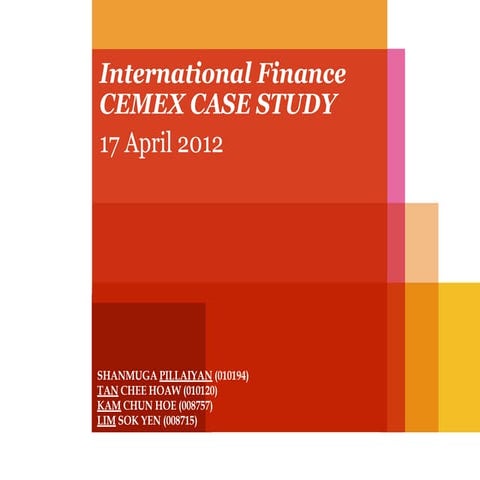 International Finance CEMEX case study | PPTX