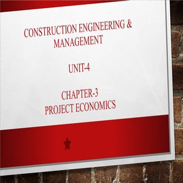 PROJECT ECONOMICS | PPT