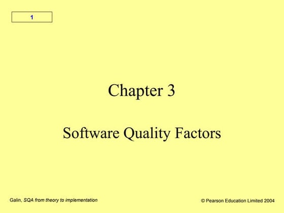 McCall Software Quality Model in Software Quality Assurance | PPT